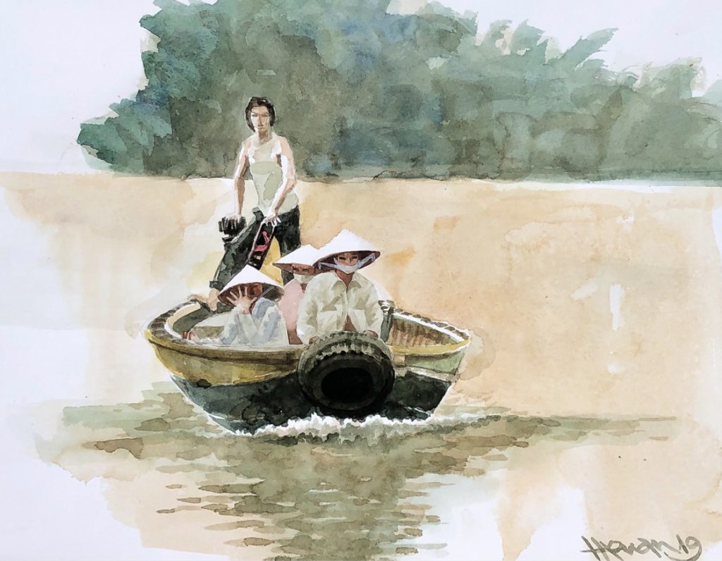 Một thoáng "Sông nước miền Tây" nên thơ của họa sĩ Hồng Quân ...