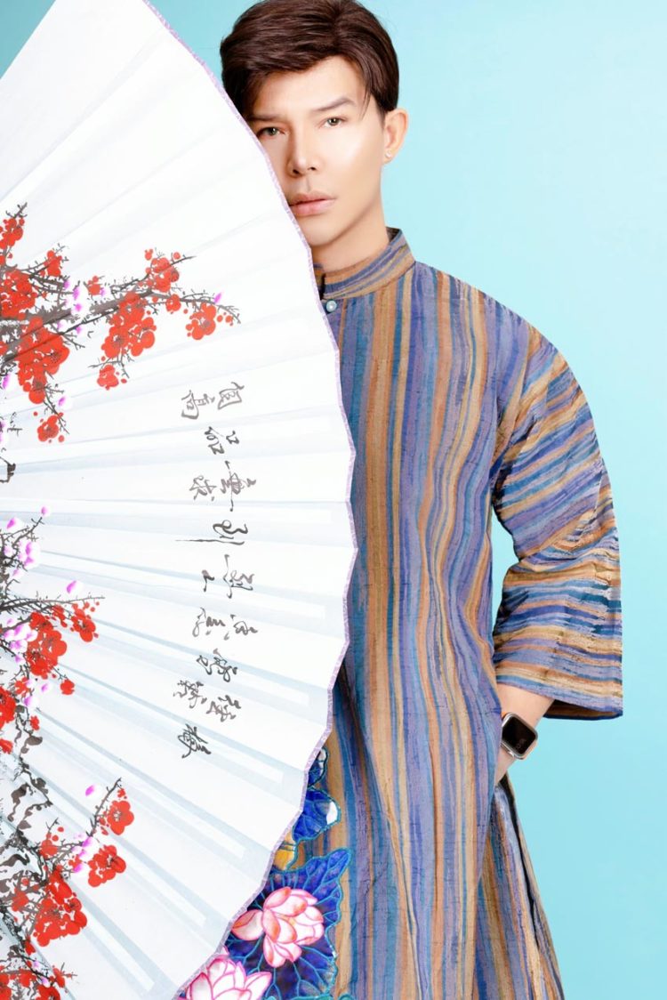 Nathan Lee ấn tượng với áo dài cách tân trong bộ ảnh mừng Xuân Nhâm Dần ...
